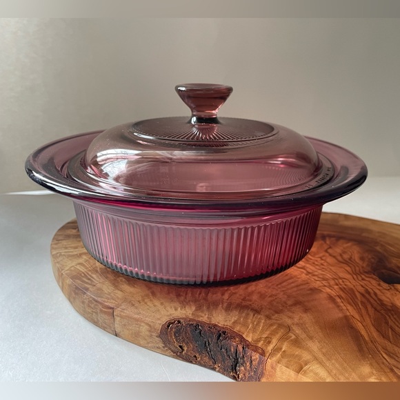 Pyrex | Dining | Pyrex Vision Purple Glass Casserole Dish With Lid ...